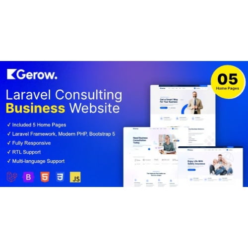 Gerow – Business Consulting Laravel Script - Digixcel