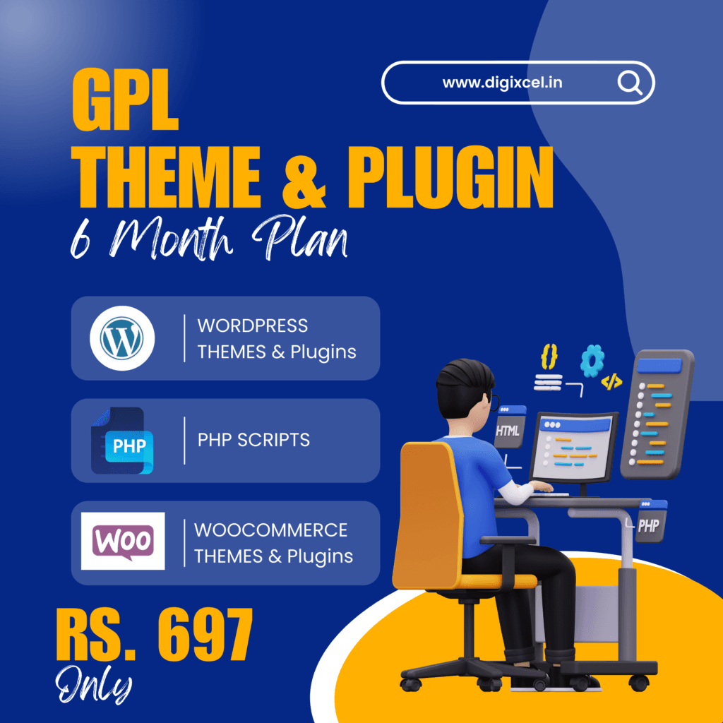 6 Months of Unlimited GPL Themes & Plugins at Rs. 697 Only